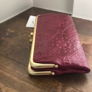 HOBO | Bags | Hobo Leather Lauren Wallet In Embossed Ruby Nwt | Poshmark